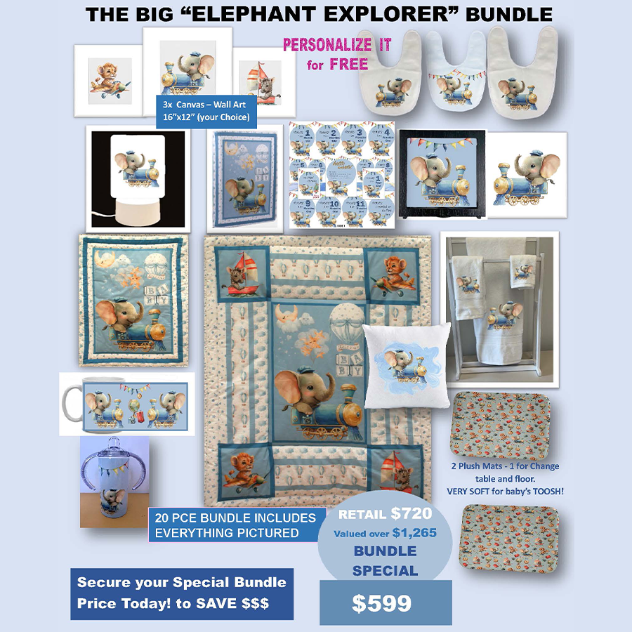 EXPLORER ELEPHANT - THE BIG BUNDLE| ANDRE & OSKARS - GIFT SHOP ...